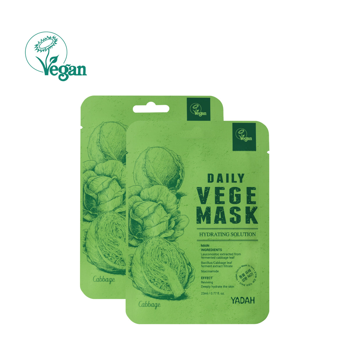 DAILY VEGE MASK PACK-CABBAGE – Yadah Cosmetics